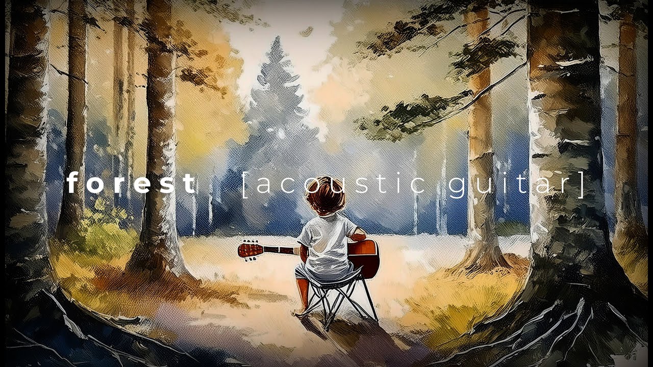 [ forest acoustic guitar ] the sound of a clear guitar in a deep forest ...