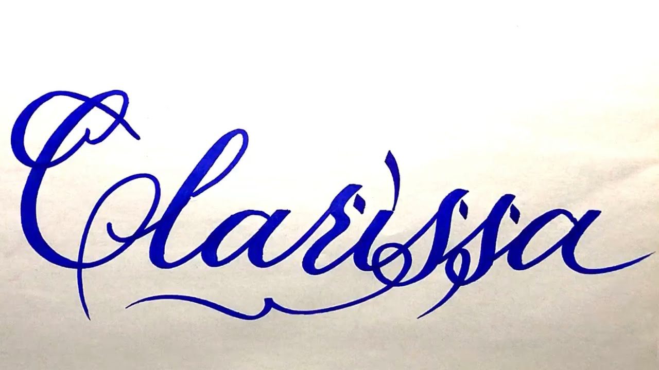 Clarissa Name Signature Calligraphy Status | How to Draw, Cursive ...