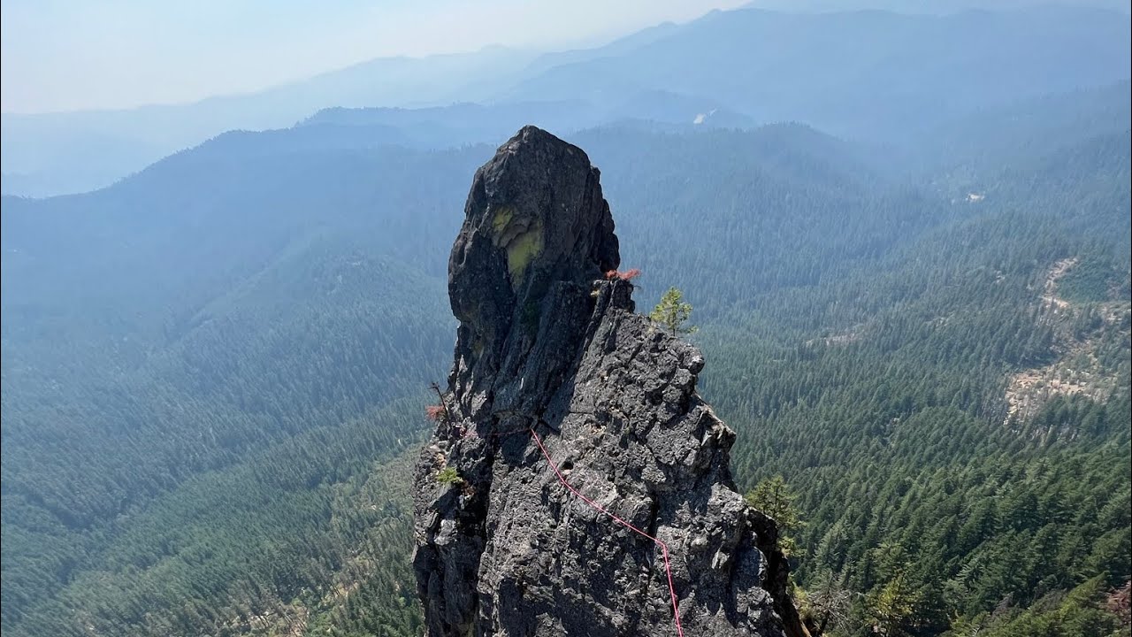 Peregrine traverse 9 pitch 5.7, Acker Rock lookout - YouTube
