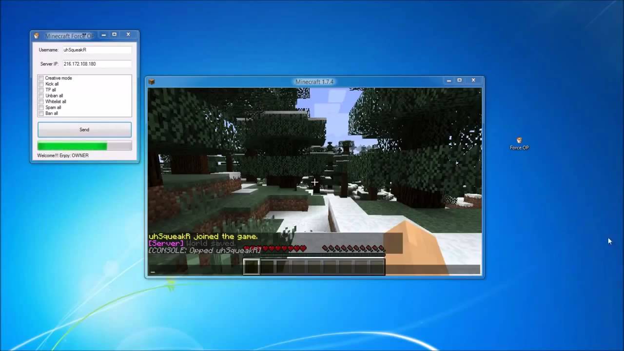 [NEW] Minecraft Force Op Hack 1. 8.1 [NO SURVEY] [DEC 2014] - YouTube