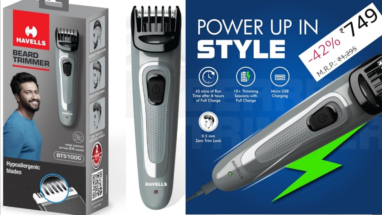 Havells Bt5100C Rechargeable Beard Trimmer / havells trimmer best ...