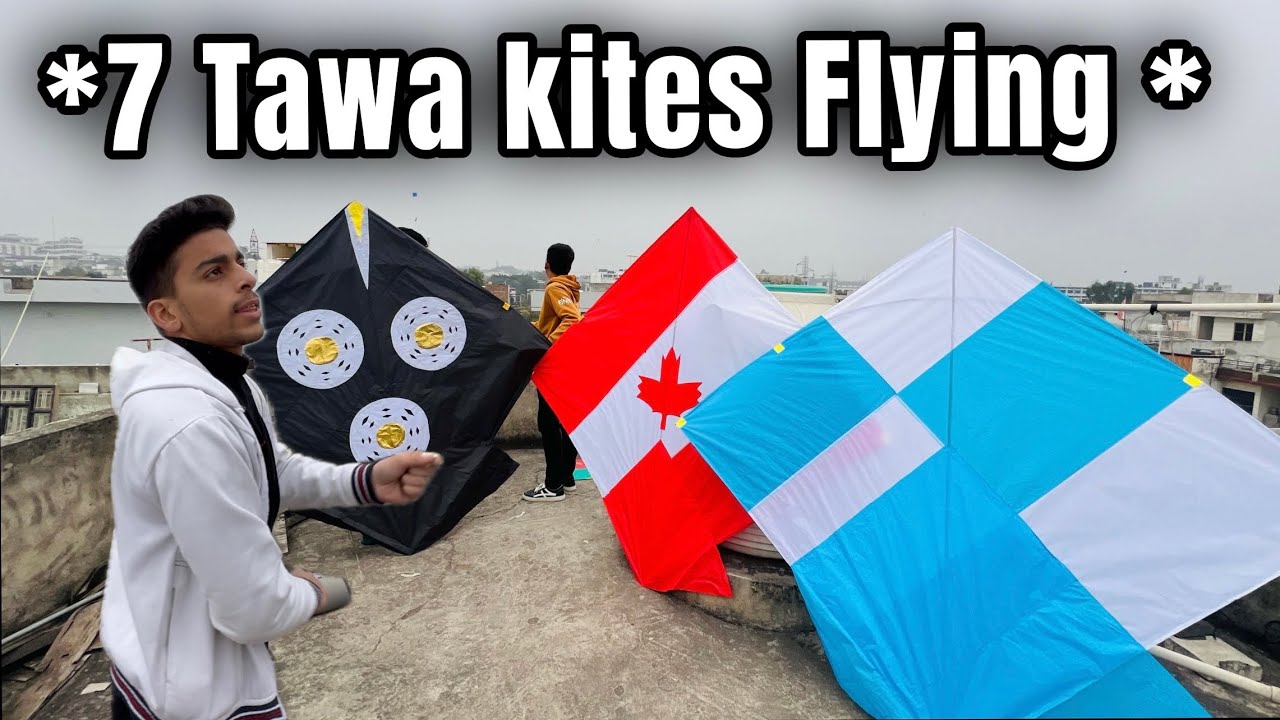 Flying *7 TAWA* kites on NEW YEAR 🥰 desipatangbazi *kite vlog 🔥monokite ...
