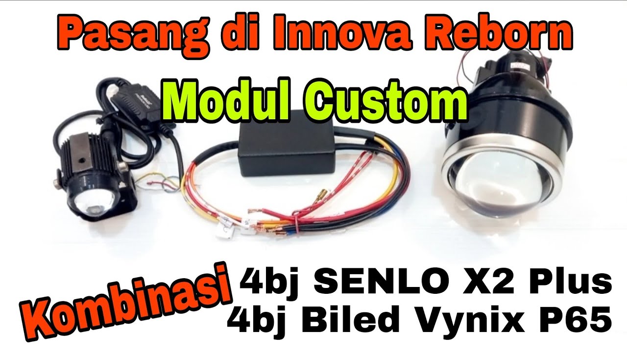 Pasang Senlo X2 Plus dan Biled Vynix P65 Tanpa Relay Besar - YouTube