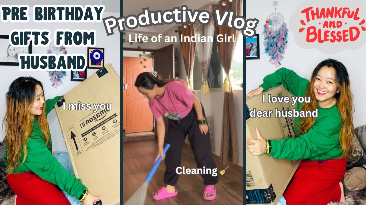 Pre Birthday Gifts from Husband🤩//Life of an Indian Girl//Aesthetic ...