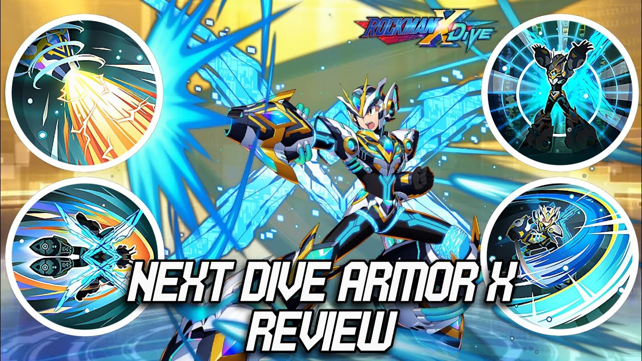 Mega man X Dive Next Dive Armor X Review: Melhor Personagem Do Jogo ...