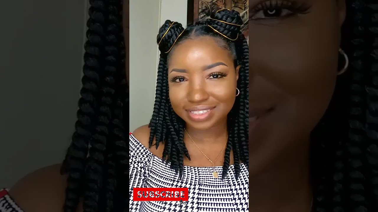 Two Pony with Crochet Half Wig - YouTube