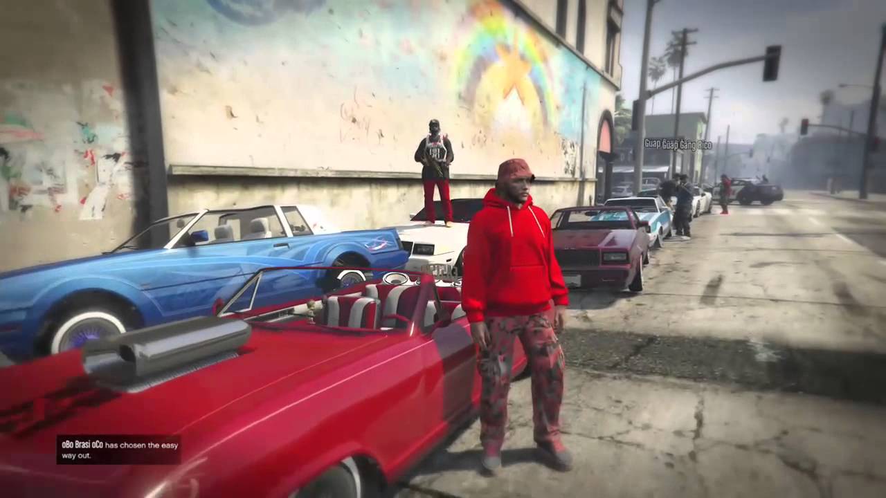 GTA 5 Online -"LOWRIDER DLC" CAR SHOW! BLOODS VS CRIPS pt1 - YouTube