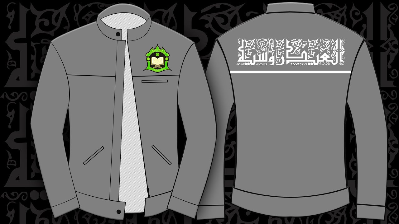DESAIN JASKET / JAS PESANTREN DEPAN BELAKANG | PHOTOSHOP - YouTube