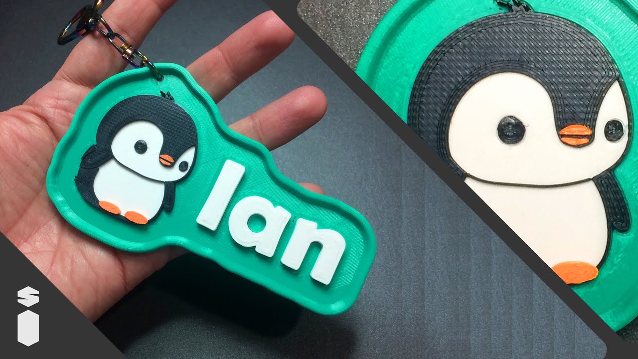 CUTE penguin keychain with name - YouTube