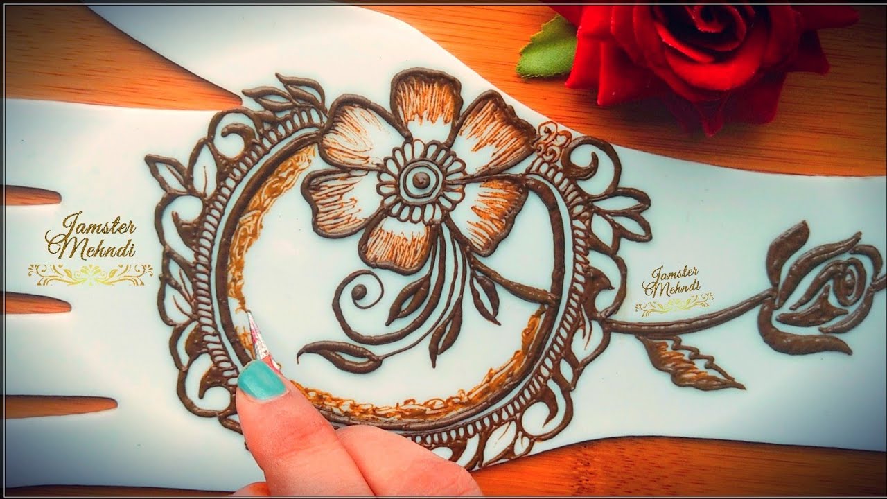 Unique ARAB Pattern Rose Design || Stylish Back Hand Mehendi Design ...