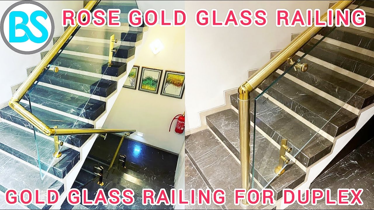 Gold Glass Railing | Rose Gold Glass Railing | Rose Gold Glass Railing ...