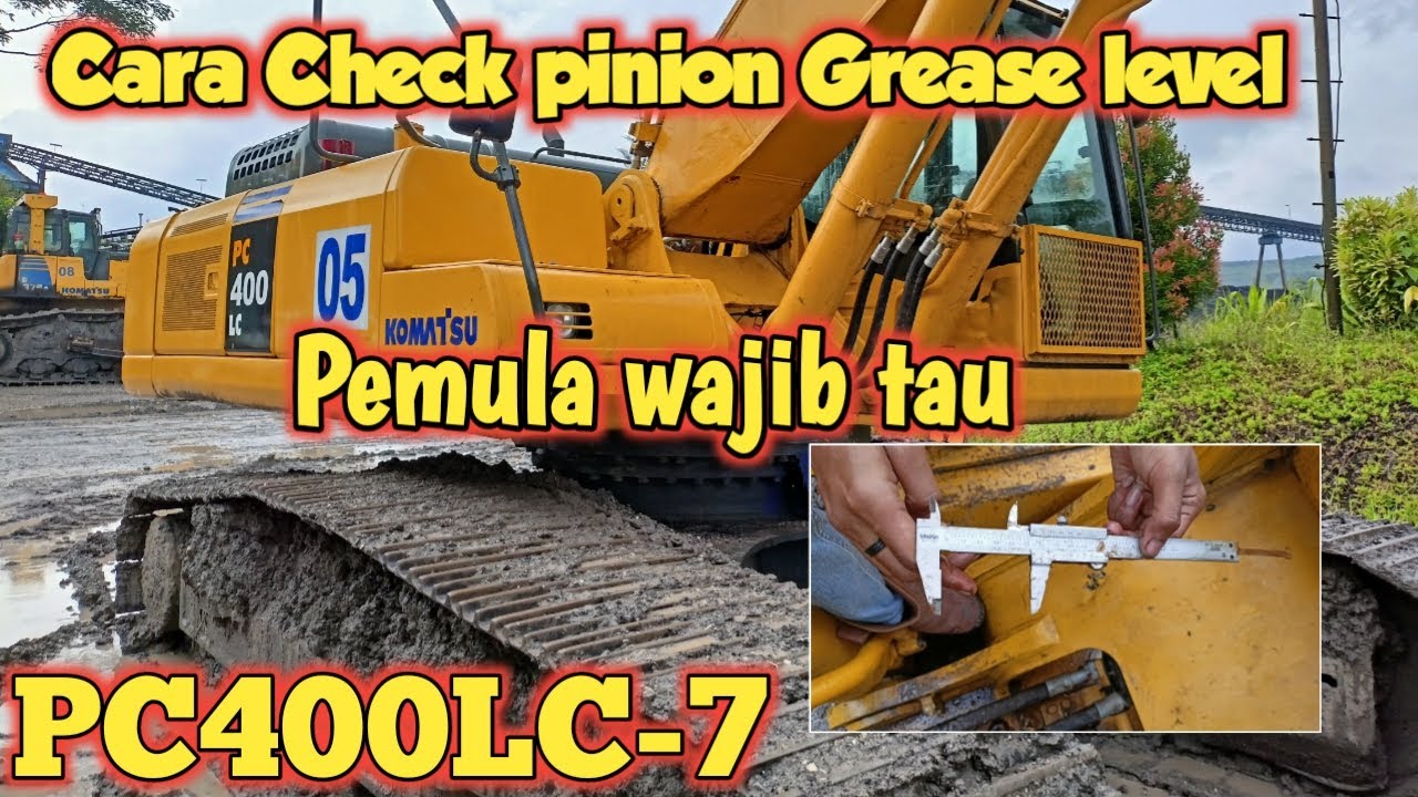 Cara tambah Grease dan leveling swing circle pinion PC400LC-7 - YouTube