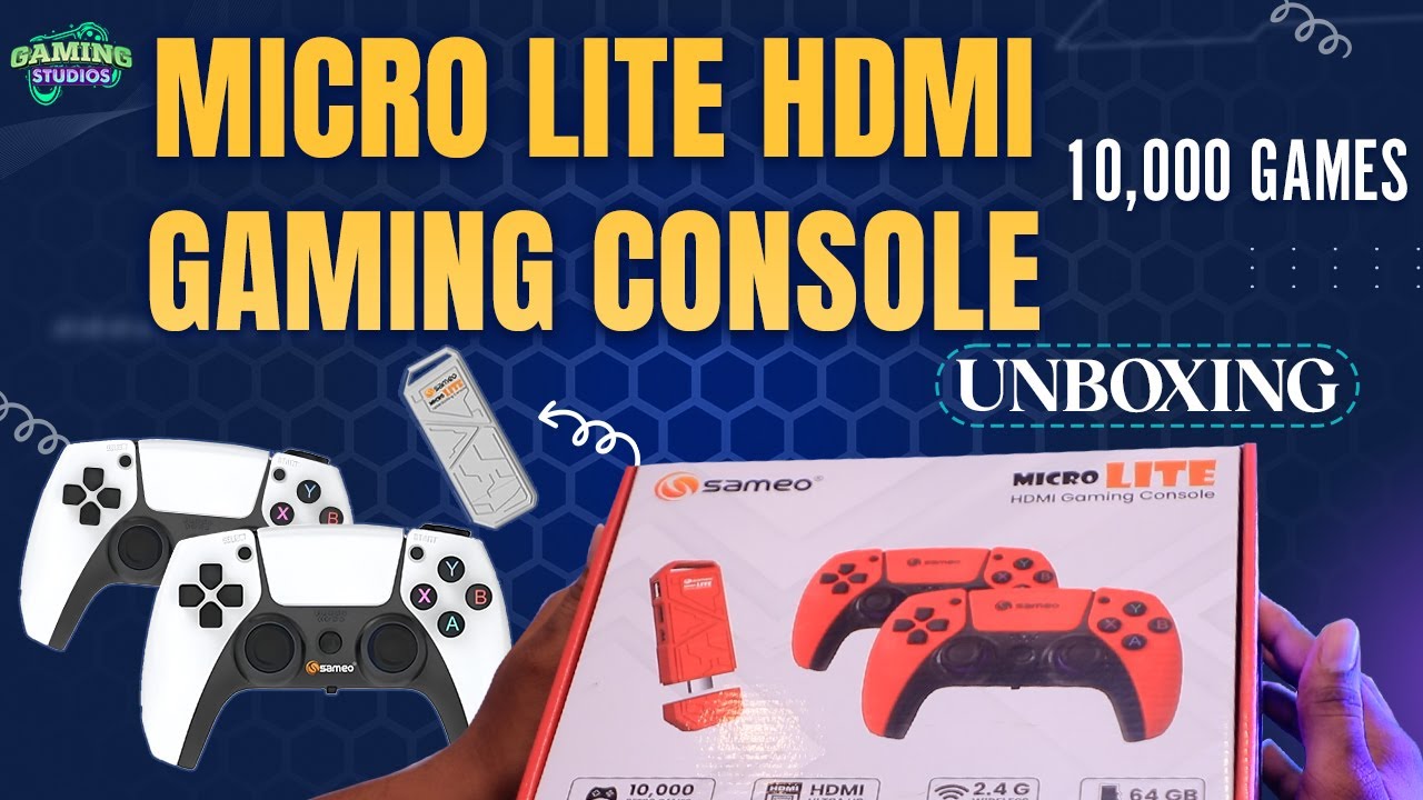 Unboxing Micro Lite HDMI Gaming Console | Sameo Gaming Console | Gaming ...