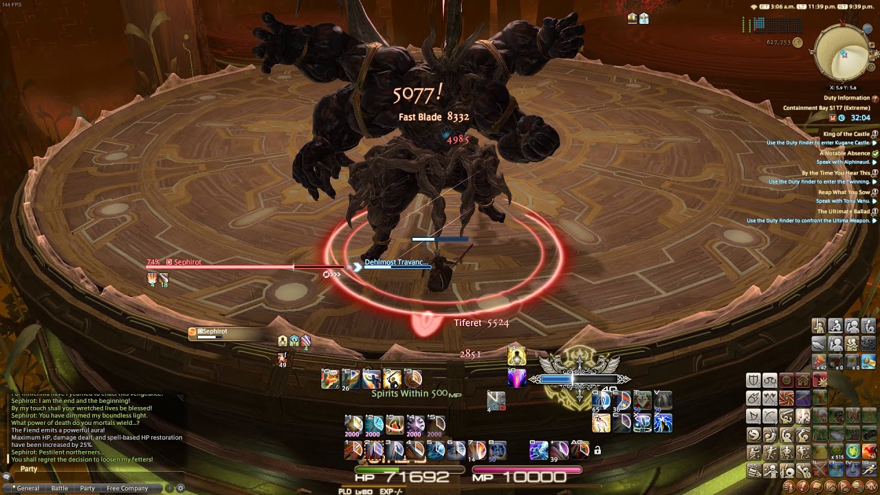 FF14 Sephirot solo patch 5.2 - YouTube