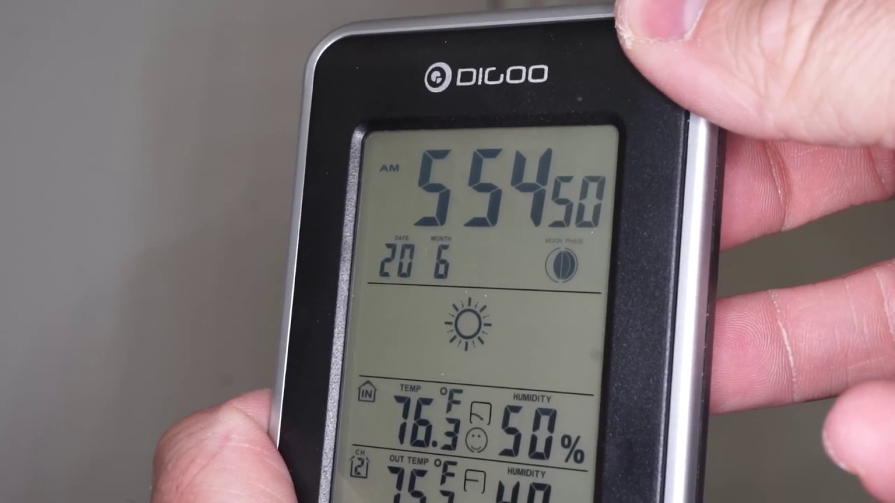DIGOO TH1981 Indoor & Outdoor Thermometer and Weather Station review ...