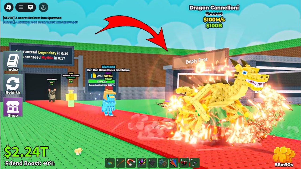 ROBLOX 24H Find The Dragon Cannelloni Brainrot - Steal a Brainrot ...