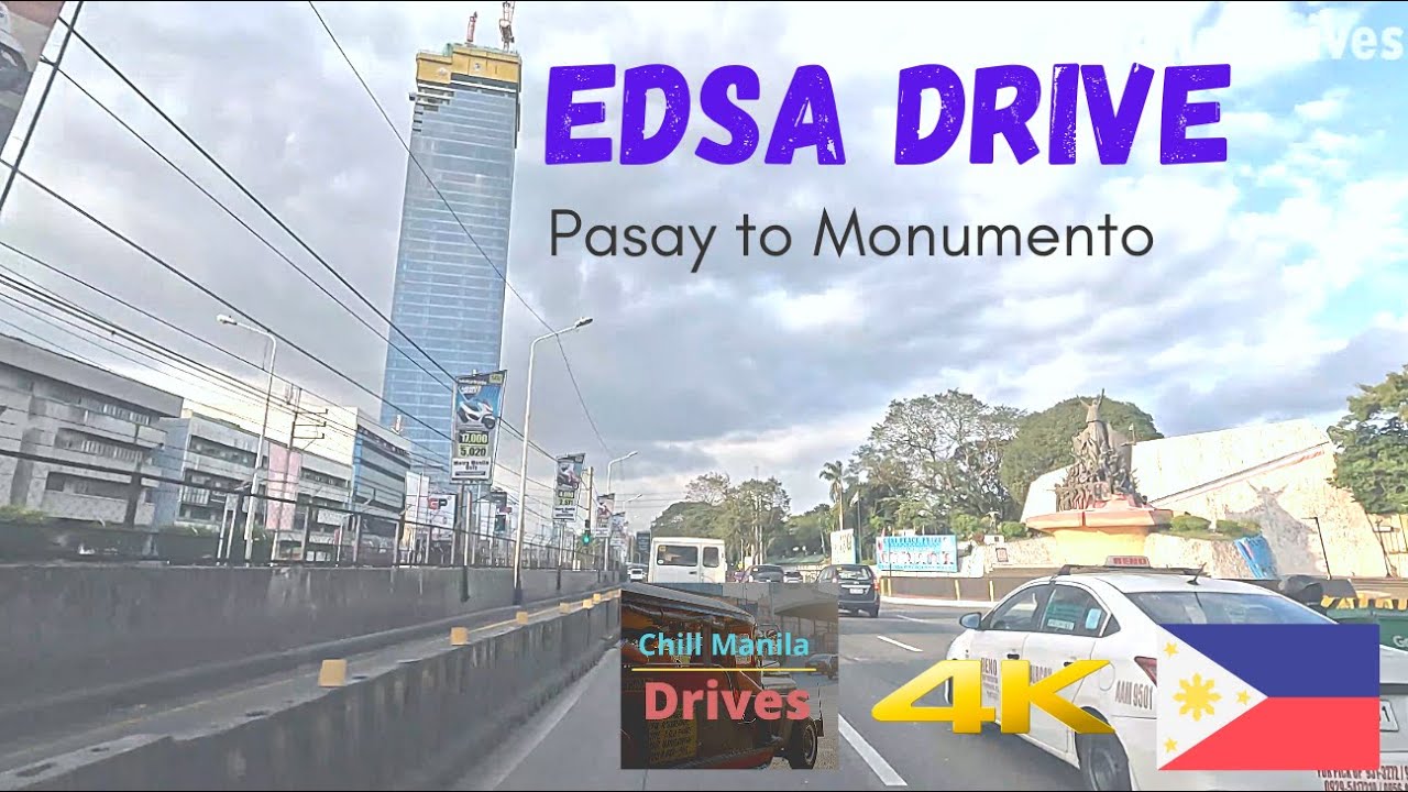 EDSA Northbound - Pasay to Monumento - Chill Manila Drives 4K - YouTube