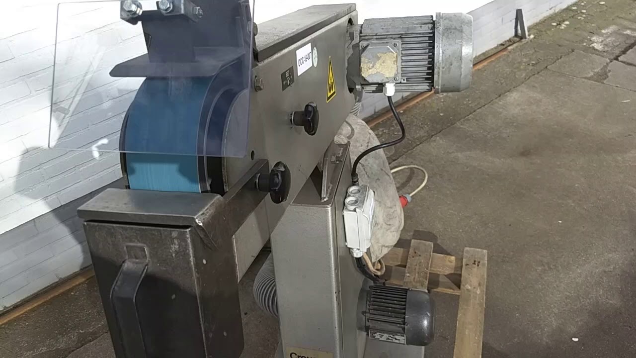 OCC-19-007 | Used Creusen 75X2000mm Belt grinder w. Exhaust - YouTube