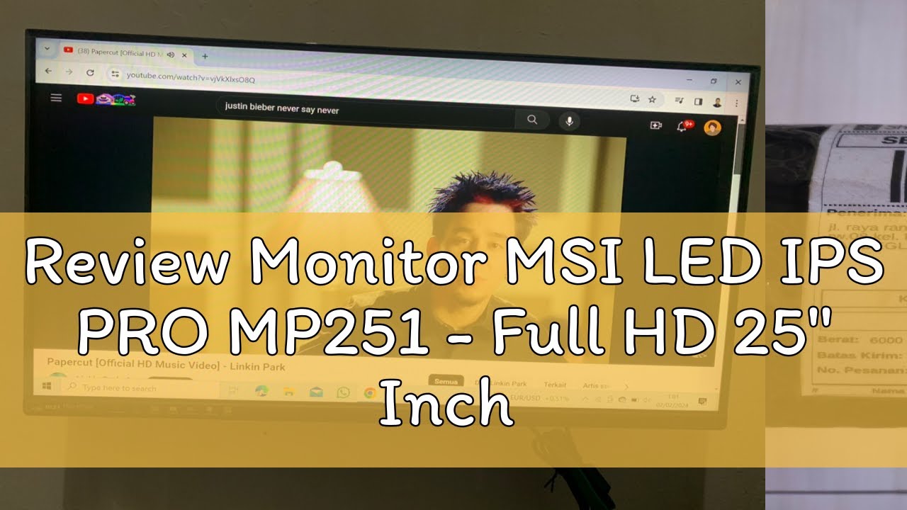 Review Monitor MSI LED IPS PRO MP251 - Full HD 25" Inch - YouTube