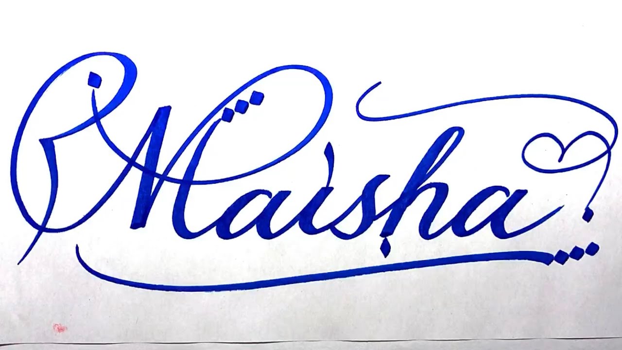 Maisha Name Signature Calligraphy Status | How to improve Cursive ...