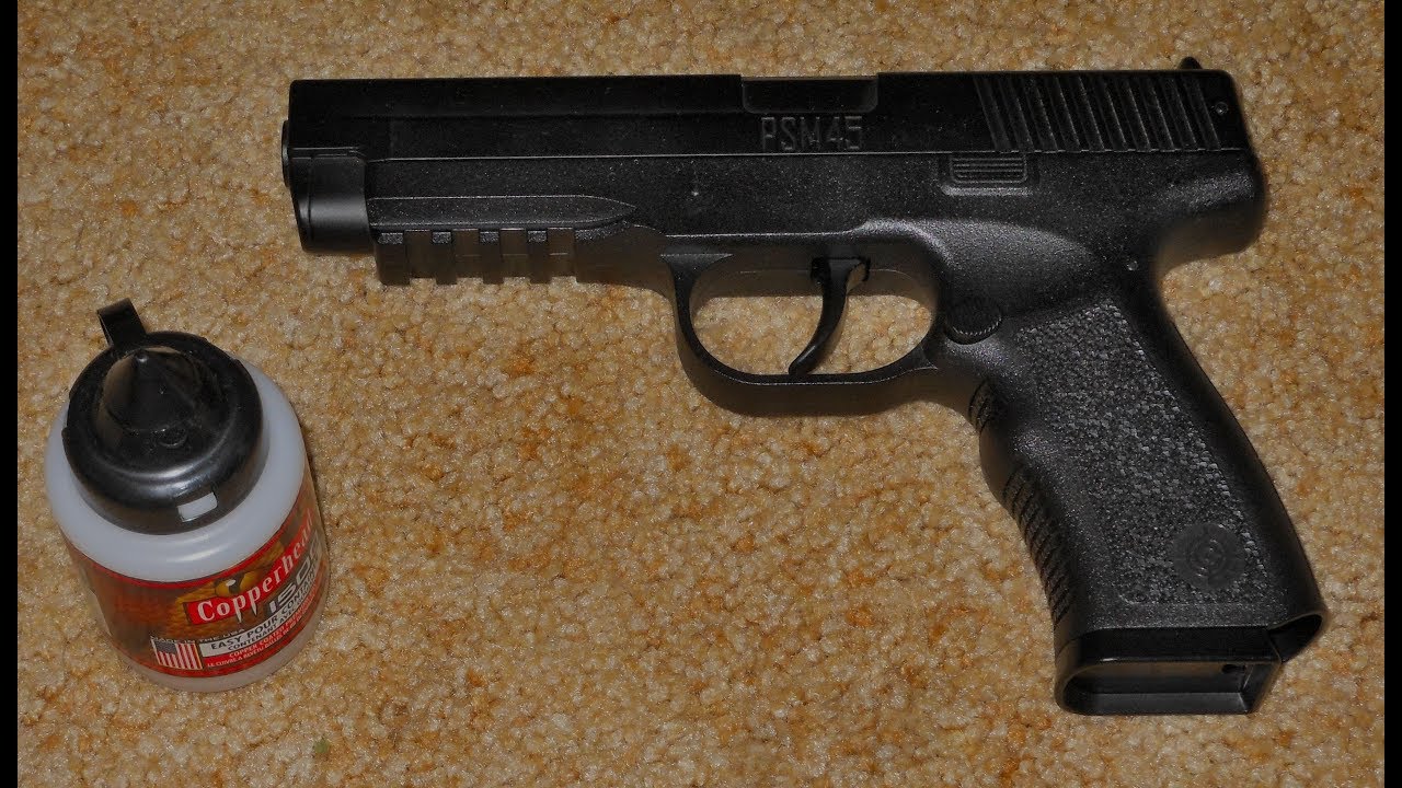 Crossman PSM45 BB Pistol Loading & Firing - YouTube