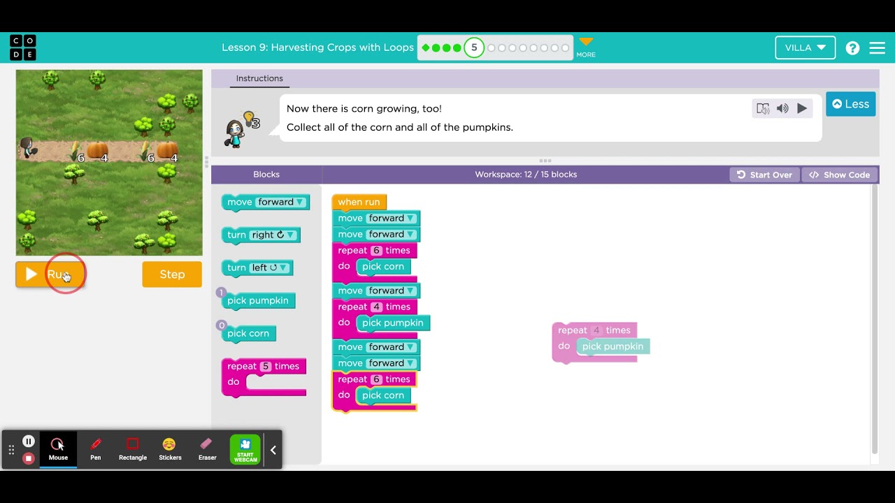 3rd Lesson 9 Harvesting with Loops - YouTube