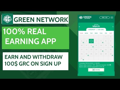 100% Real New online earning App | Green Network | Earn 100$ GRC on sign up - YouTube