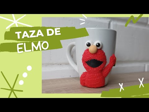 Tutorial taza de Elmo en pasta flexible (porcelana fría) - YouTube