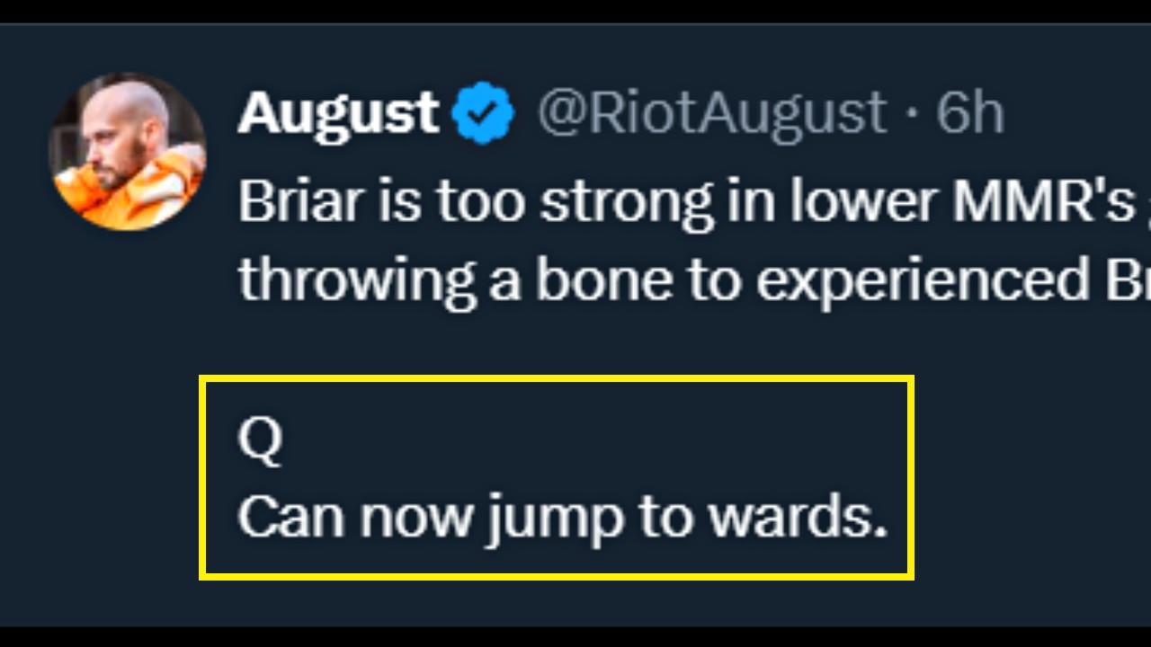 Briar Q can Jump to Wards now! - YouTube