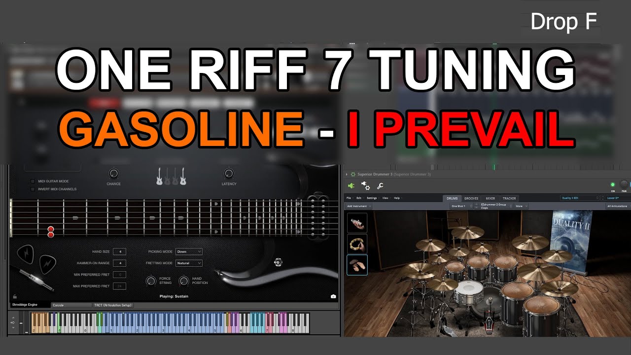 ONE RIFF 7 TUNING, GASOLINE - I PREVAIL - YouTube