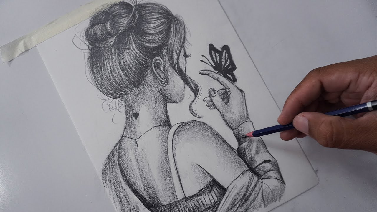 Very easy to draw female figure / Pencil drawing / Drawing techniques ...