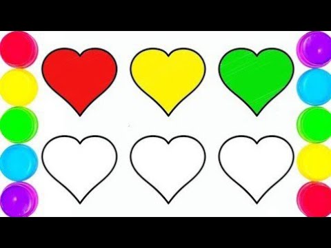 Bolalar uchun yurak chizish | How to draw heart for kids | बच्चों के ...