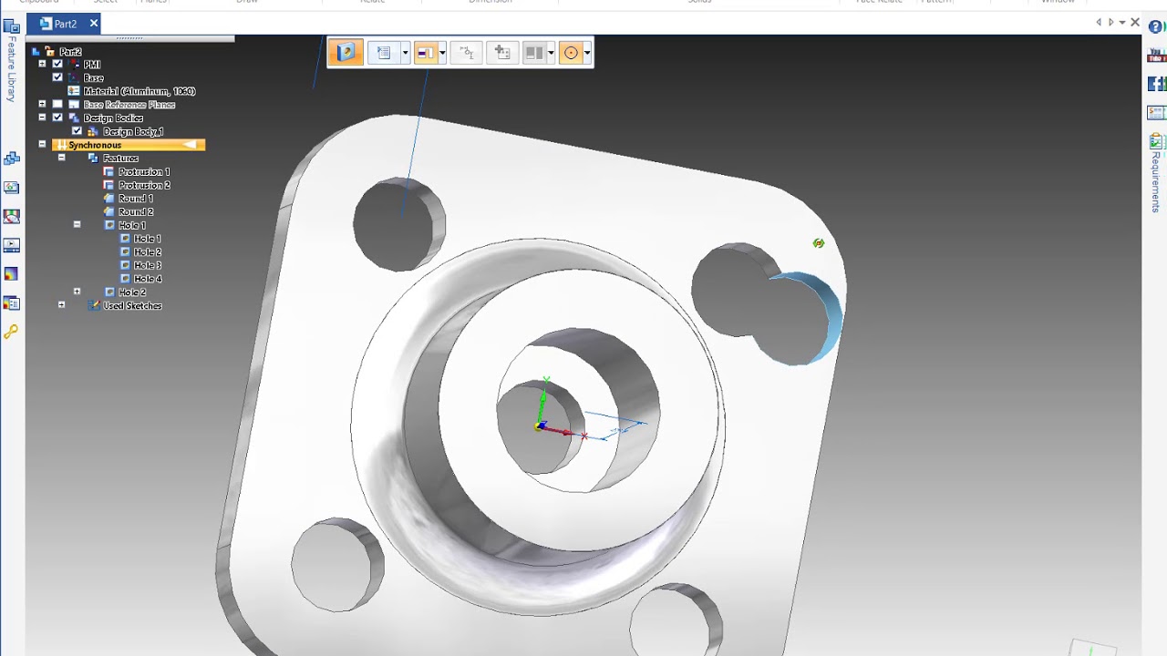 Solid Edge Fundamentals Additional Modeling Projects 1 - YouTube