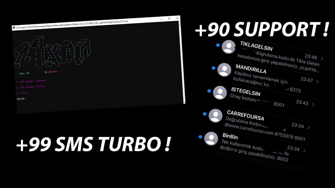 SMS BOOMER +1000SMS NEW METHOD EDİT BY Z1XON ! - YouTube