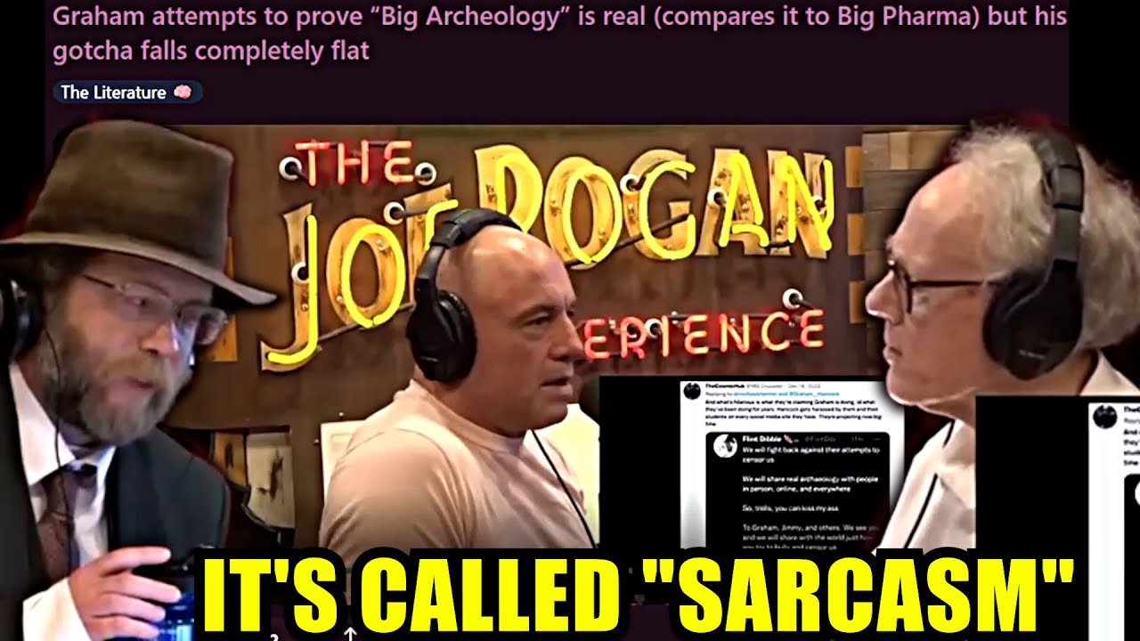 Graham Hancock Doesn't Understand Flint Dibble Sarcasm On JRE - YouTube