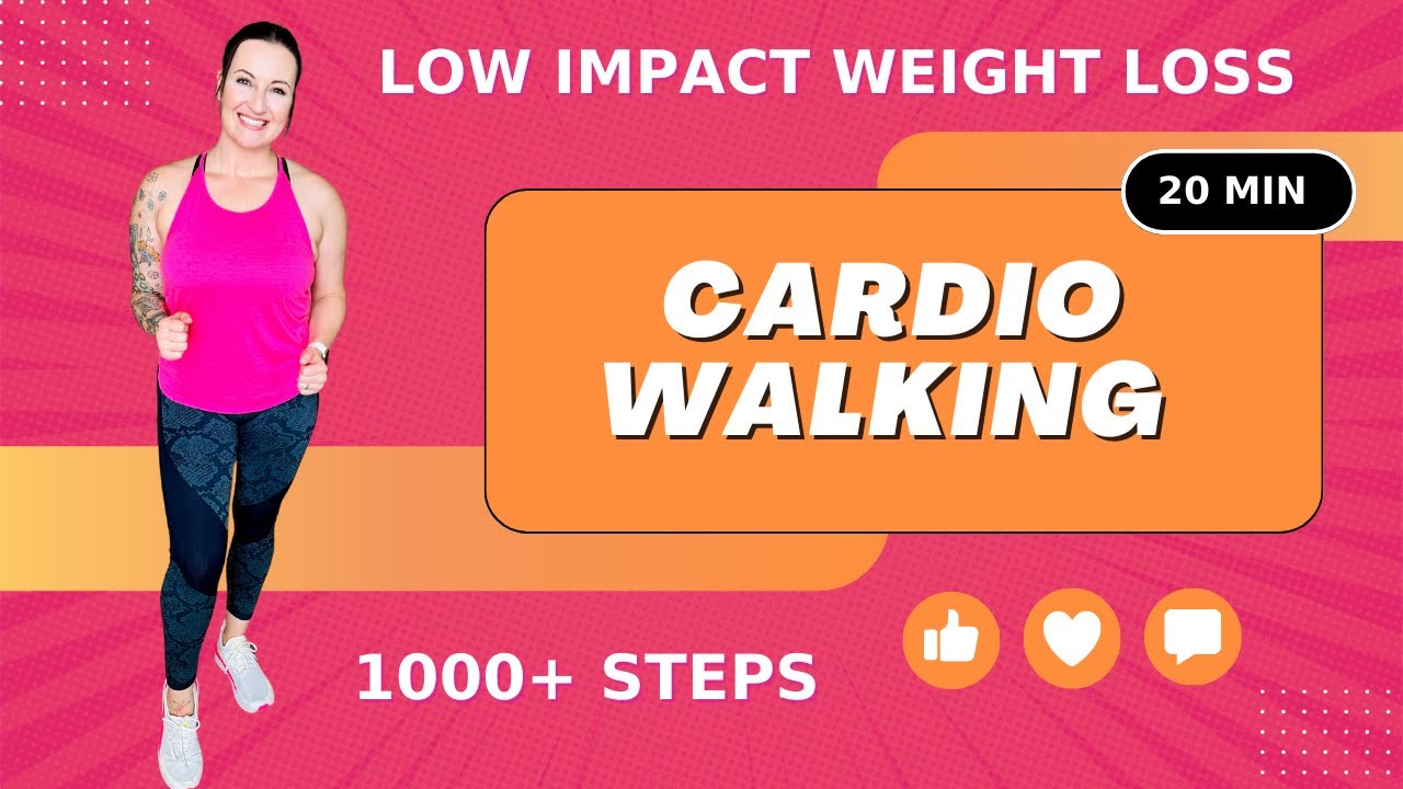 WALKING FOR WEIGHT LOSS: 20 Minute Walking Workout, Indoor Walking ...
