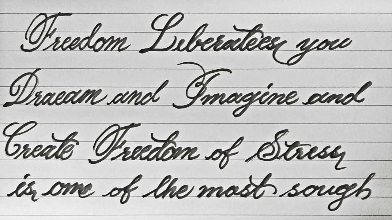 Normal cursive handwriting with jell pen | English handwriting in ...