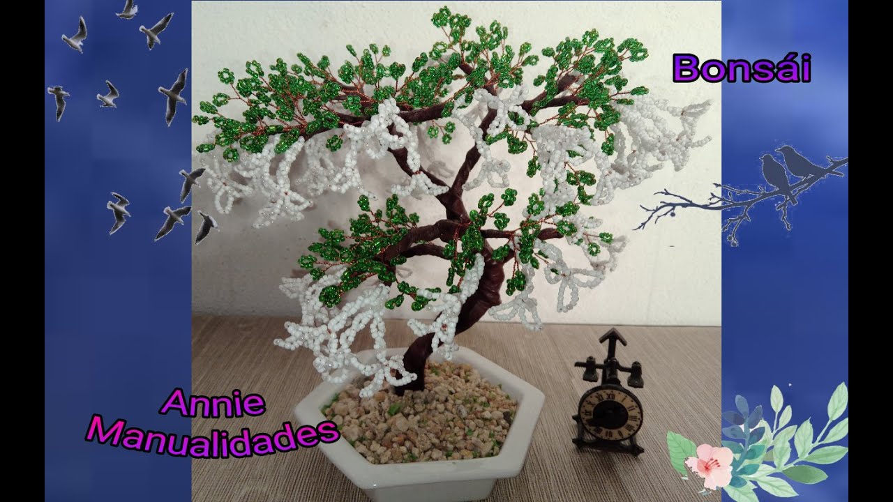 Tutorial: Como hacer un bonsái con chaquira y alambre de cobre fácil ...