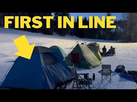 Riding the first ski lift chair of the season! - YouTube