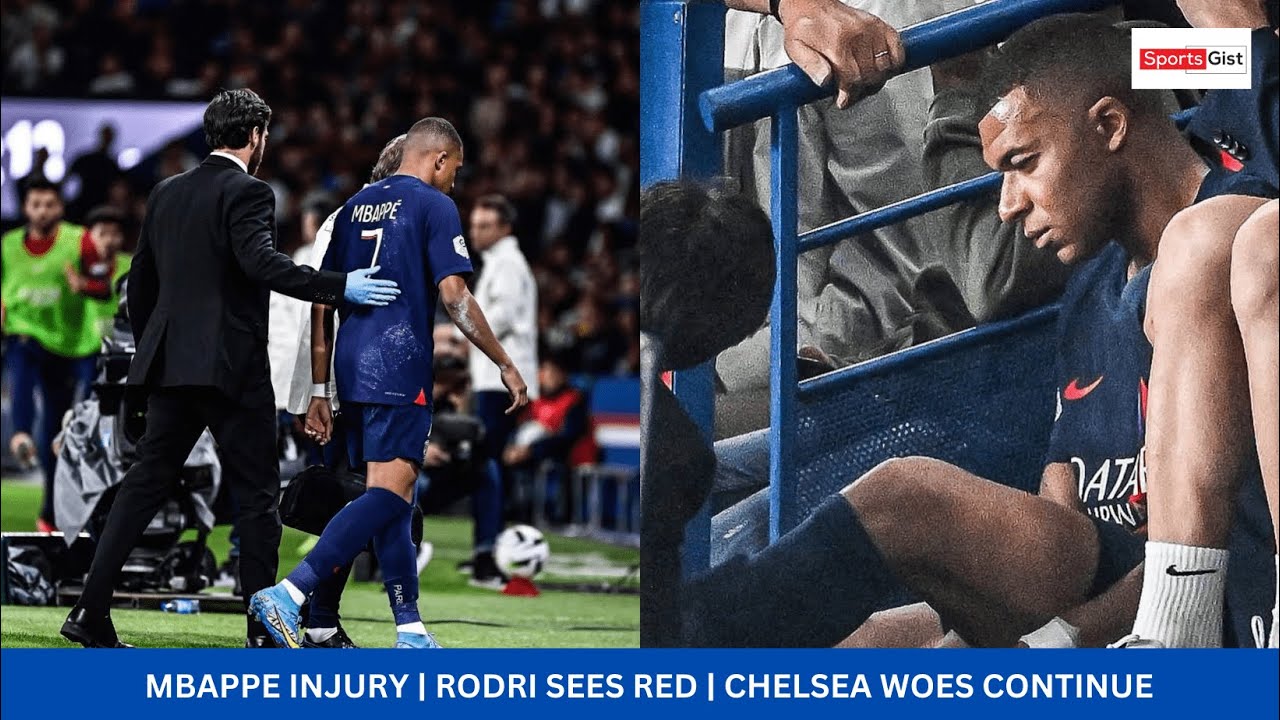 Sports News in Twi: Rodri sees red! Mbappe injured! Chelsea in doom ...