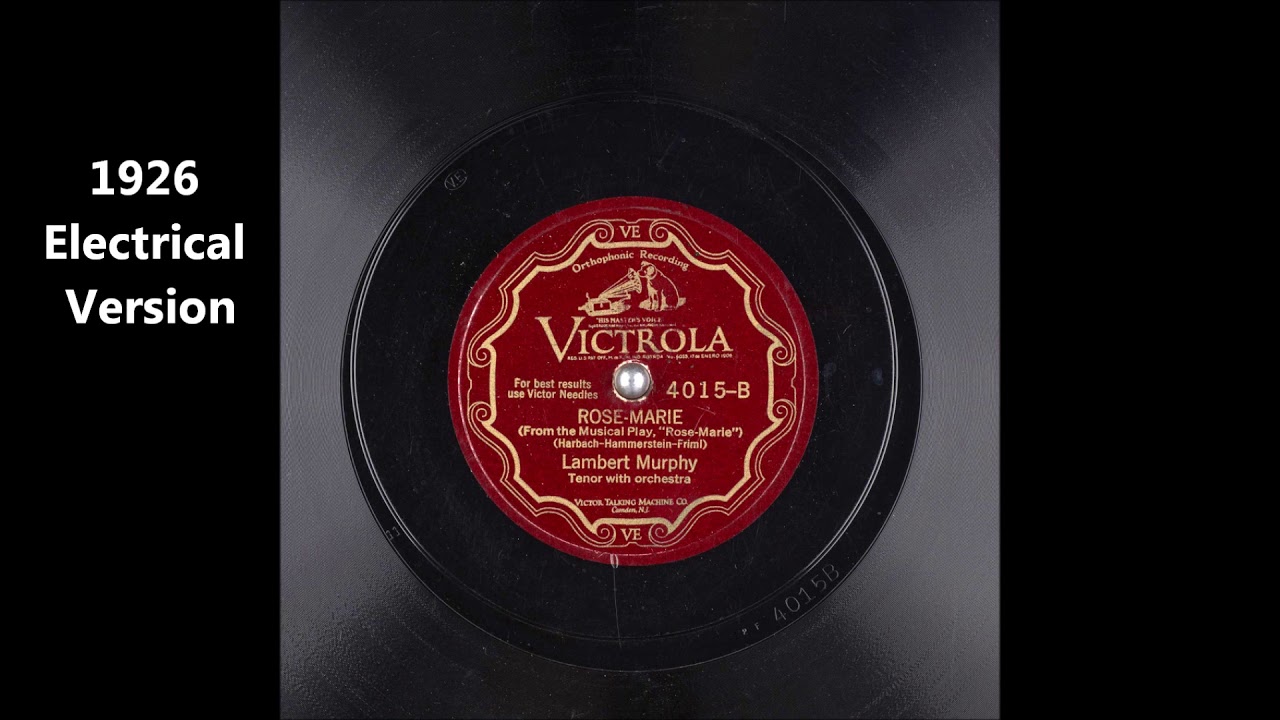 Lambert Murphy: 1924 & 1926 "ROSE-MARIE" - A Virtual Duet in HD - YouTube