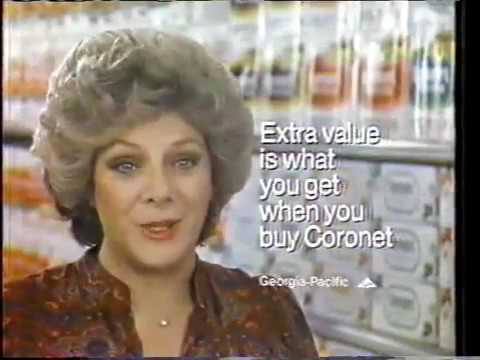 Rosemary Clooney 1981 Coronet Paper Towels Commercial - YouTube