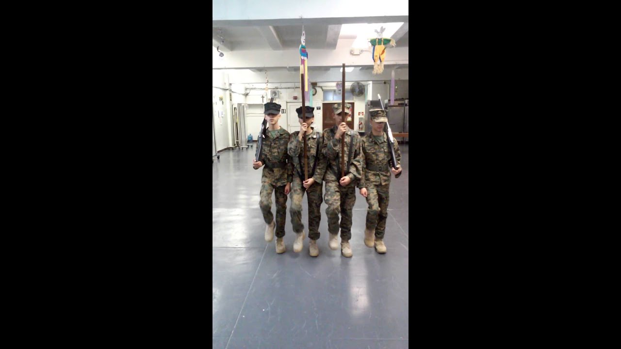 Star Of The Sea - Sea Cadet Corps color guard practice - YouTube
