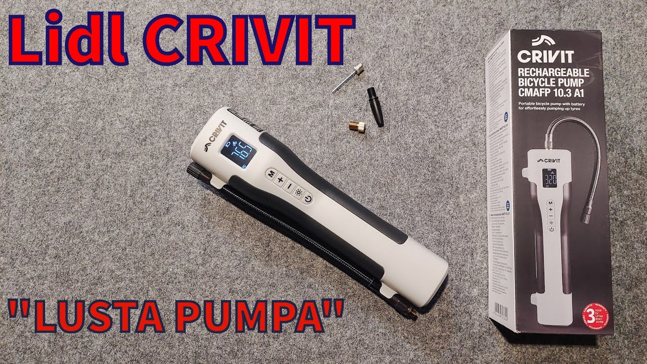 Lusta pumpa a Lidl-ből - CRIVIT CMAFP 10.3 A1 Rechargeable Bicycle pump ...