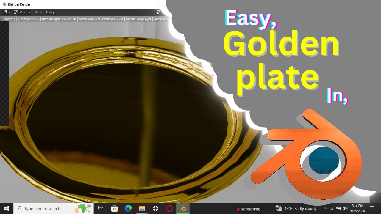 Creating a Stunning Golden Plate in Blender - Beginner Tutorial - YouTube
