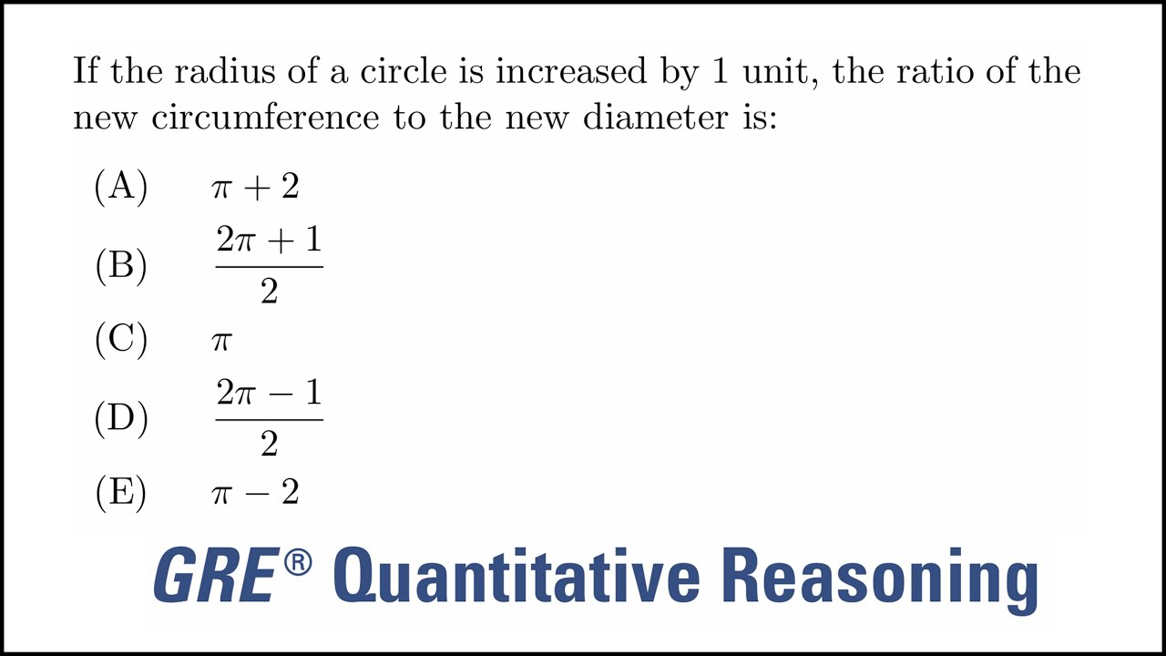 Circles: GRE quantitative reasoning practice question#07 - YouTube