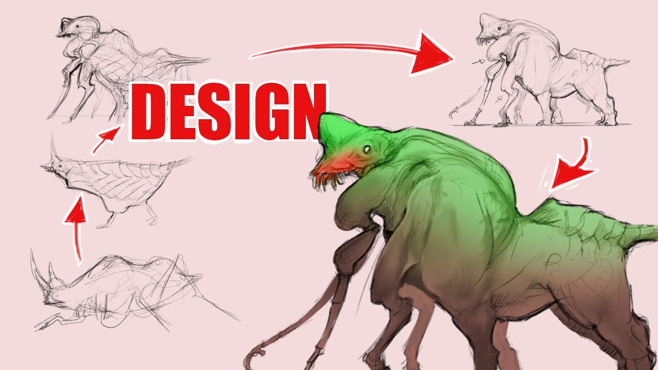 Designing AWESOME Creature Concepts from Reference! - YouTube