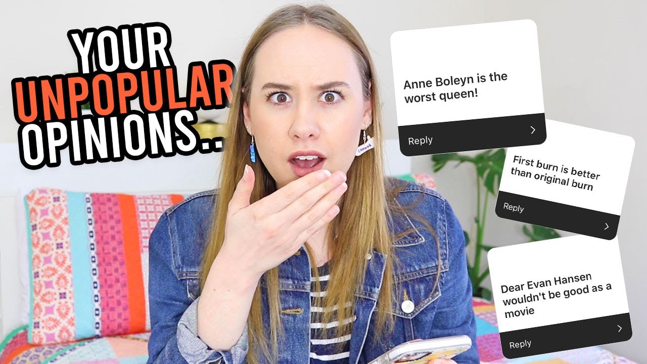 Your UNPOPULAR Musical Theatre Opinions... - YouTube