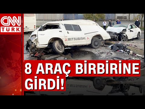 İstanbul'da korkunç zincirleme trafik kazası! Ortalık savaş alanına döndü