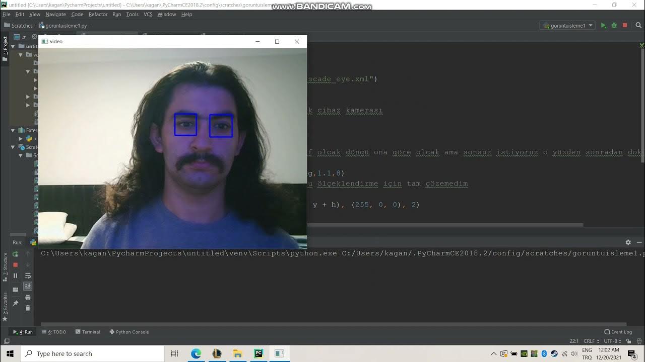 Eye tracking with python opencv - YouTube